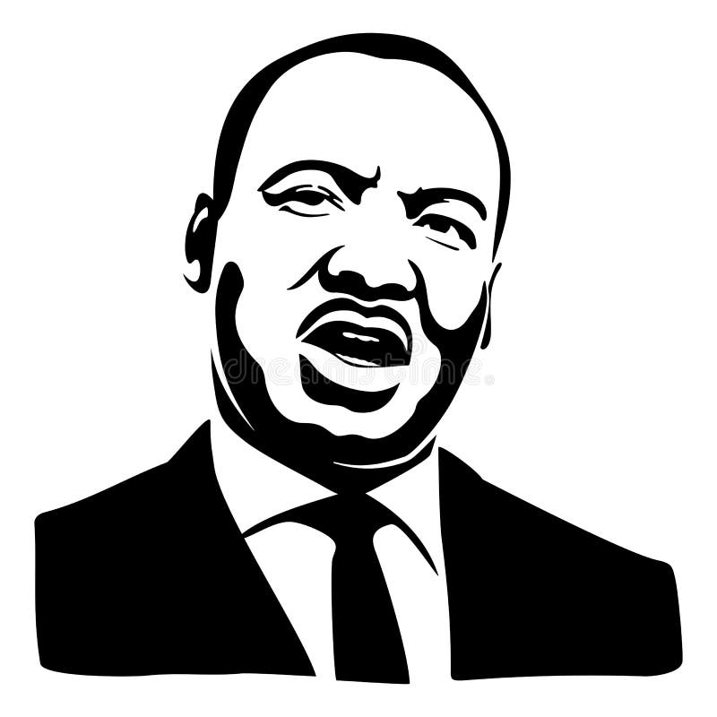 Retrato De Martin Luther King Imagen editorial - Ilustración de unido ...