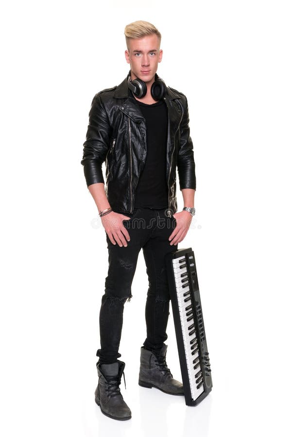 Retrato de um DJ novo imagem de stock. Imagem de compositor - 29189557