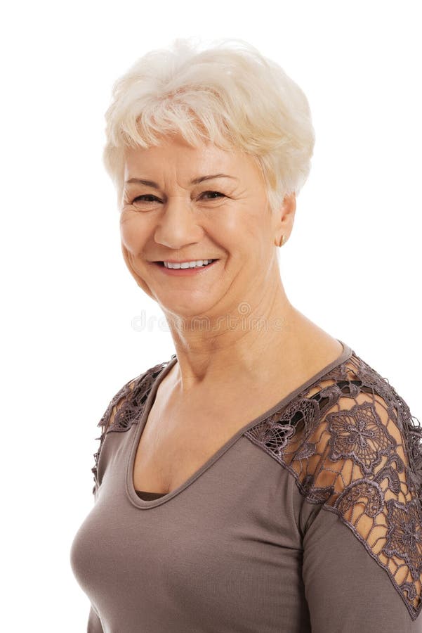 Retrato De Uma Senhora Idosa, Idosa. Foto de Stock - Imagem de fundo ...