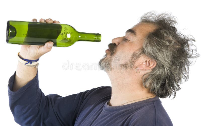 Retrato De Un Hombre Borracho Imagen de archivo - Imagen de botella ...