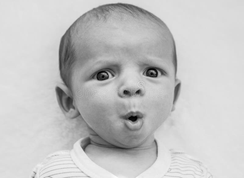 Baby Surprised Face, Funny Infant Kid Rolling Eyes, Amazed Child with ...