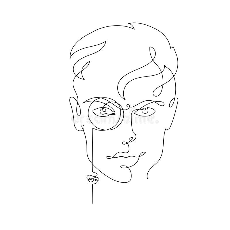 Retrato Del Dibujo Lineal Del Hombre Uno Ilustración del Vector ... Retrato Del Dibujo Lineal Del Hombre Uno Ilustración del Vector ...