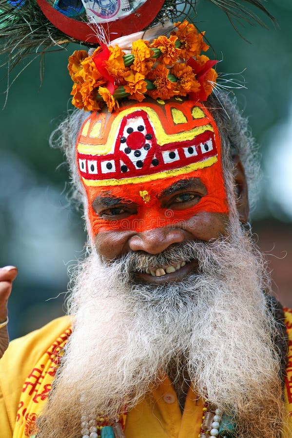 Retrato do sadhu de Shaiva imagem de stock editorial. Imagem de ...