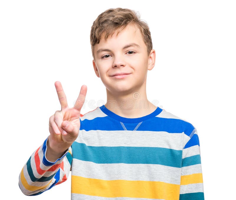 Retrato Emocional Do Menino Adolescente Imagem de Stock - Imagem de ...