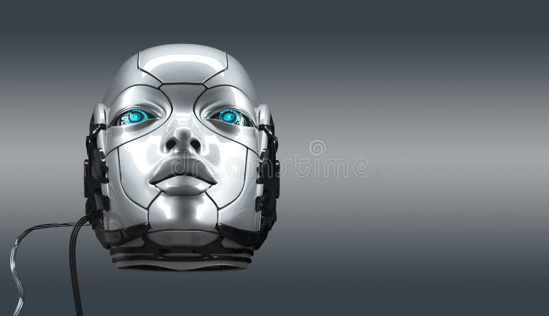 Retrato Femenino Del Primer De La Cara Del Robot Stock de ilustración ... Retrato Femenino Del Primer De La Cara Del Robot Stock de ilustración ...