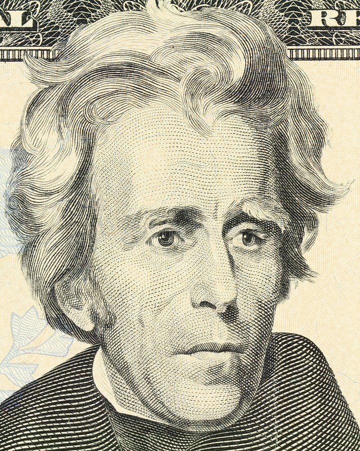 Retrato de Andrew Jackson imagen de archivo. Imagen de truncamiento ...