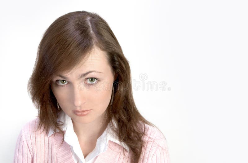 Retrato Ofendido Da Mulher Nova Imagem de Stock - Imagem de modelo ...