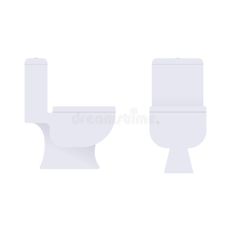 Retrete Plano En Perfil Y Cara Llena Ilustración del Vector ...