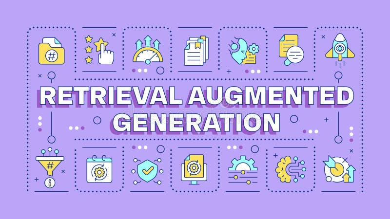 Retrieval Augmented Generation Purple Word Concept Stock Illustration ...