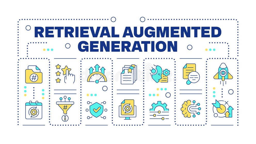 Retrieval Augmented Generation Word Concept Isolated on White Stock ...