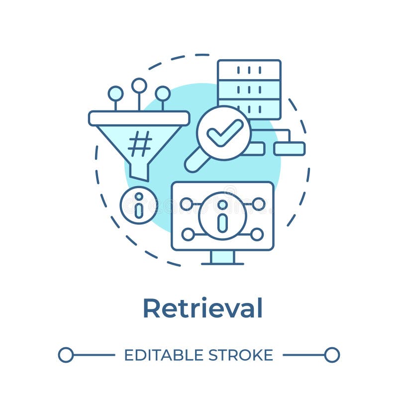 Retrieval Soft Blue Concept Icon Stock Illustration - Illustration of ...