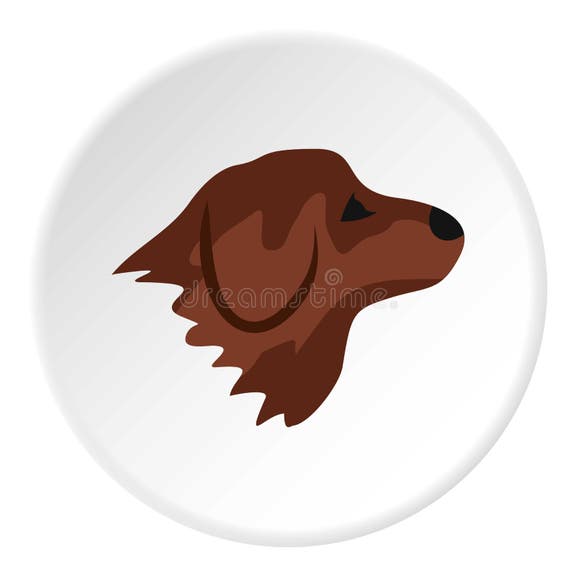 Retriever Dog Icon, Flat Style Stock Vector - Illustration of friendly ...