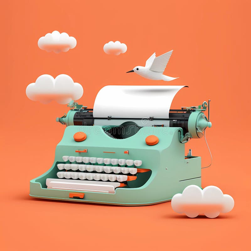 Typewriter Bird Stock Illustrations – 171 Typewriter Bird Stock ...