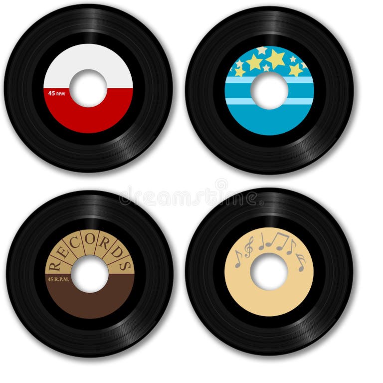 Retro 45 RPM Record stock vector. Illustration of sound - 2687864
