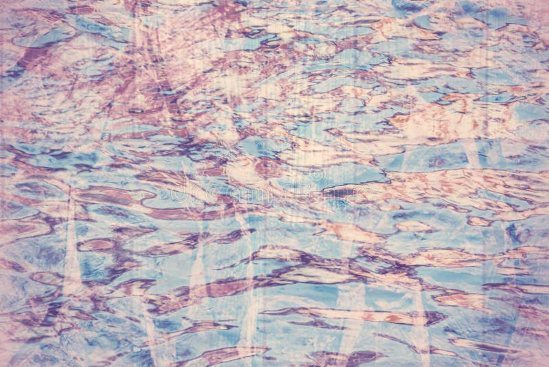 Retro Abstract Background Made of Reflections in Water Stock Image ...