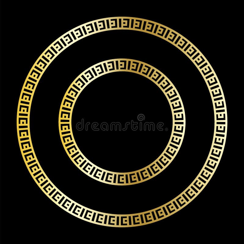 Greek Roman Circle Pattern Gold Stock Illustrations – 155 Greek Roman ...