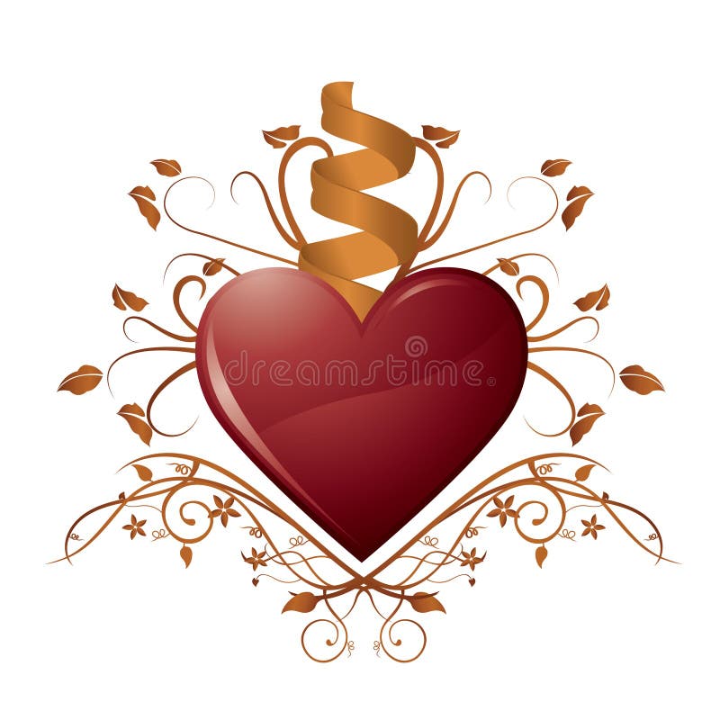 Retro Achtergrond Van De Liefde Vector Illustratie - Illustration of ...