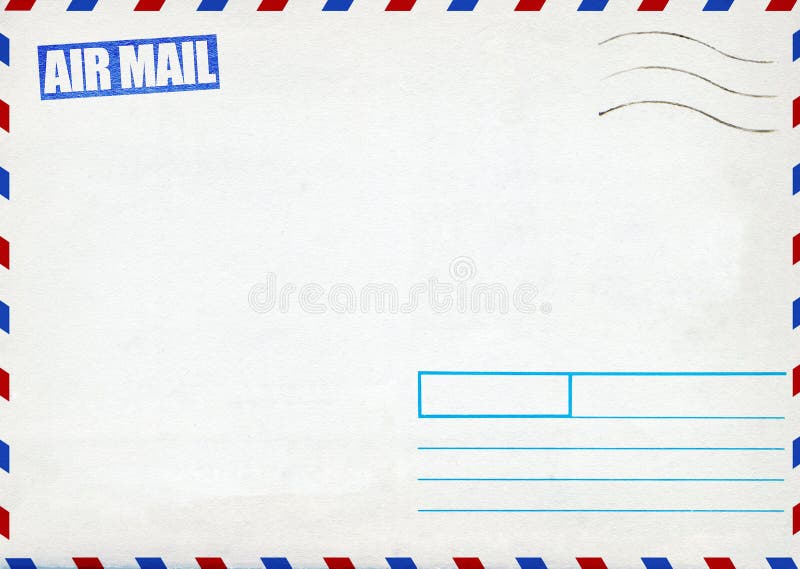 Retro Air Mail Post Envelope Stock Image - Image of color, design: 18199615