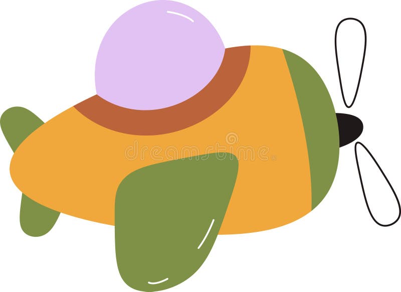 Retro Air Plane Cartoon stock vector. Illustration of cloud - 329377269