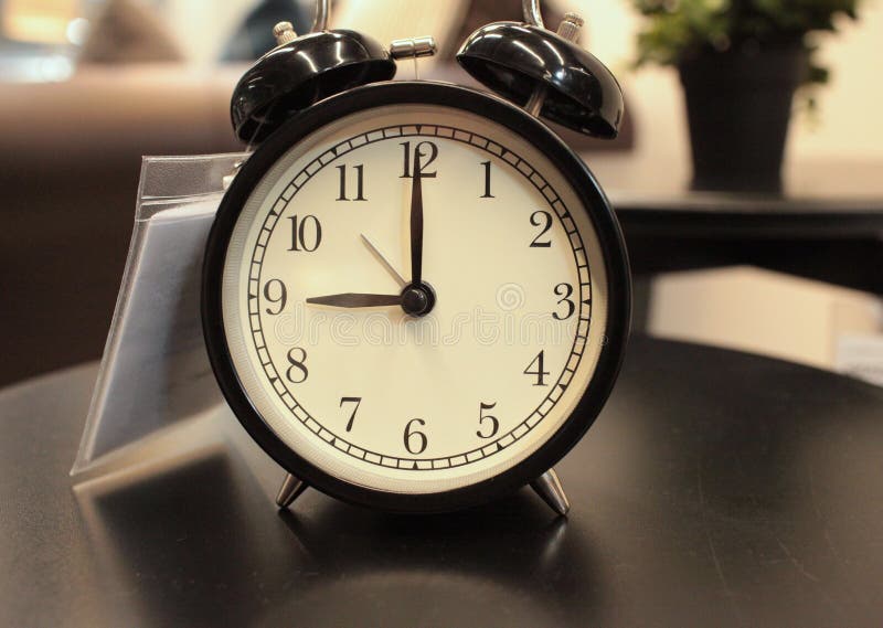 Retro Alarm Clock with Bell Stock Image - Image of alarm, vintage ...