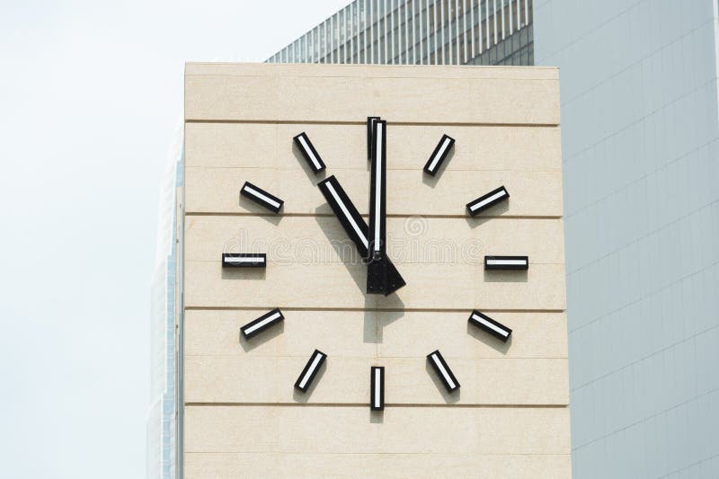 Retro-style Alarm Clock Showing Five Minutes To Twelve Stock Image ... Retro-style Alarm Clock Showing Five Minutes To Twelve Stock Image ...