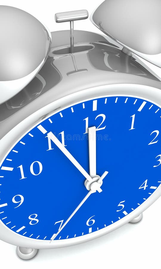 Retro alarm clock stock illustration. Illustration of three - 35029591