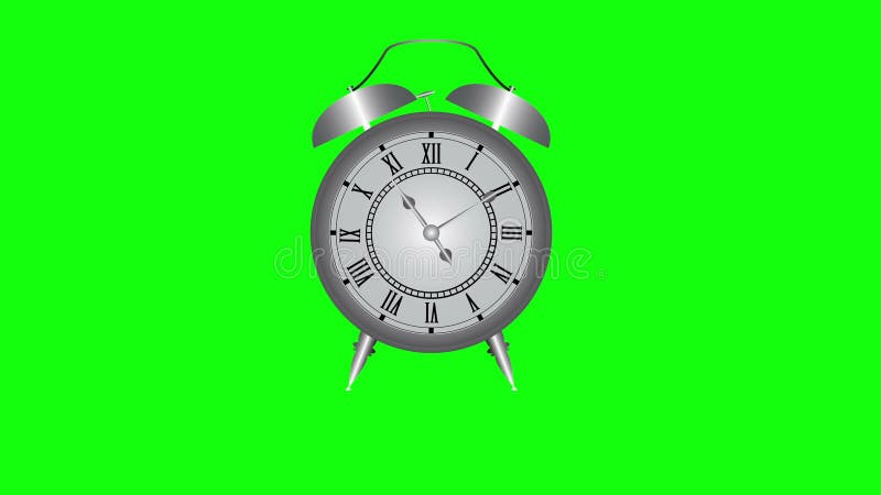 Retro Alarm Clock Running and Jumping at 5 O`clock for Wake Up Stock ...