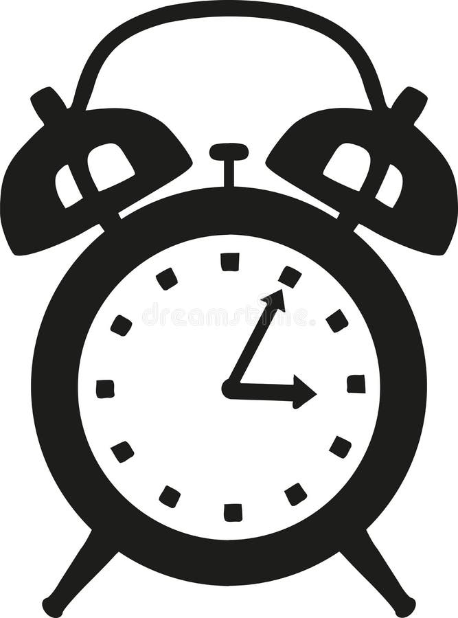 Retro alarm clock stock vector. Illustration of hour - 107144683
