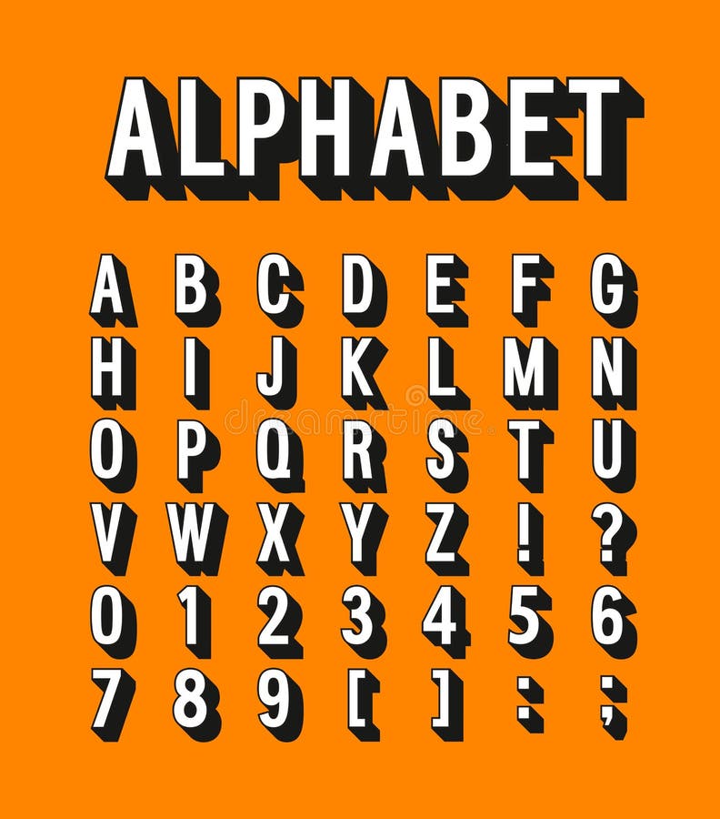 Retro alphabet. stock vector. Illustration of creative - 90874727