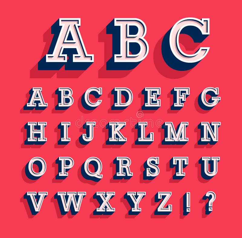 Retro alphabet. stock vector. Illustration of letter - 94859849