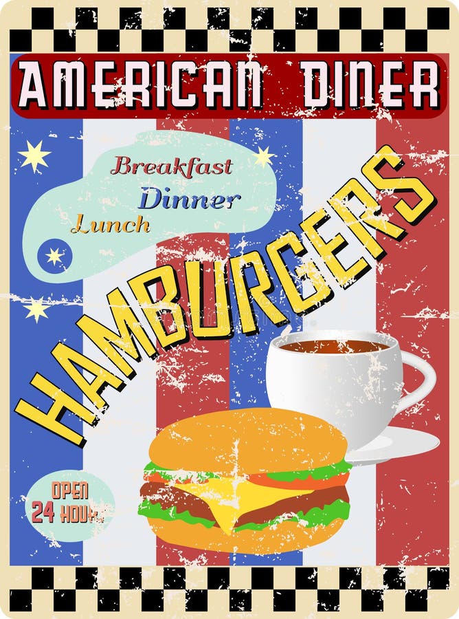 Retro Neon Sign Breakfest Coffee Stock Vector - Illustration of america ...