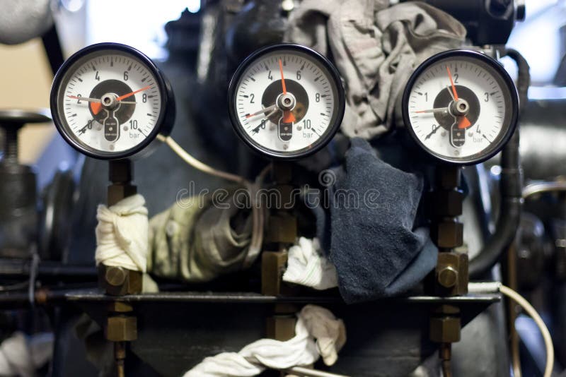 Retro analog power gauge stock photo. Image of hydro - 18330480