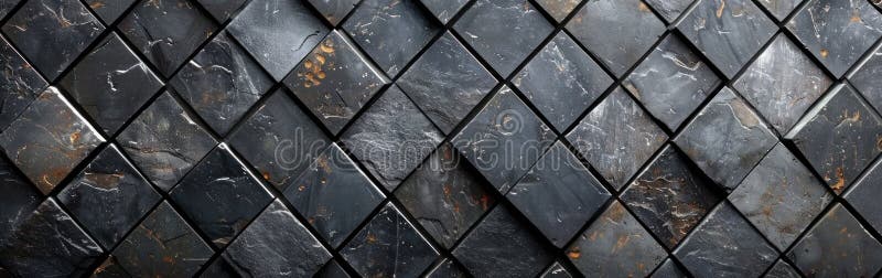 Retro Anthracite Diamond Tiles Texture: Vintage Dark Lozenge Pattern ...