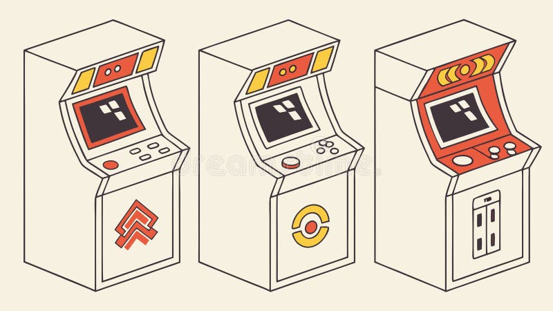 Retro Arcade Cabinet Gaming Seamless Pattern, Vector Design Generative ...