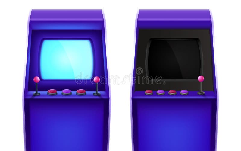 Retro Arcade Game Composition Stock Illustration - Illustration of ...