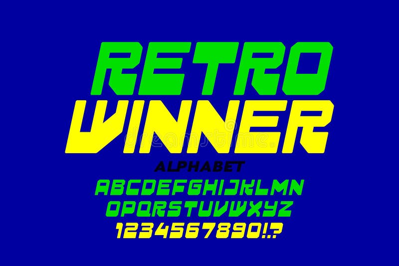 Retro Arcade Game Font: 80s Style Alphabet Stock Illustration ...