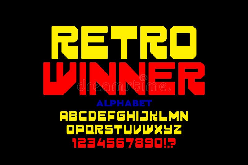 Retro Arcade Game Font: 80s Style Alphabet Stock Illustration ...