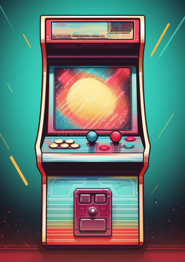 Retro Arcade Game Frame 80s Retro Nostalgic Stock Illustration ...