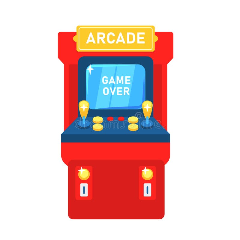 Retro Arcade Game Machine. Video Gaming of 80s 90s Stock Vector ...