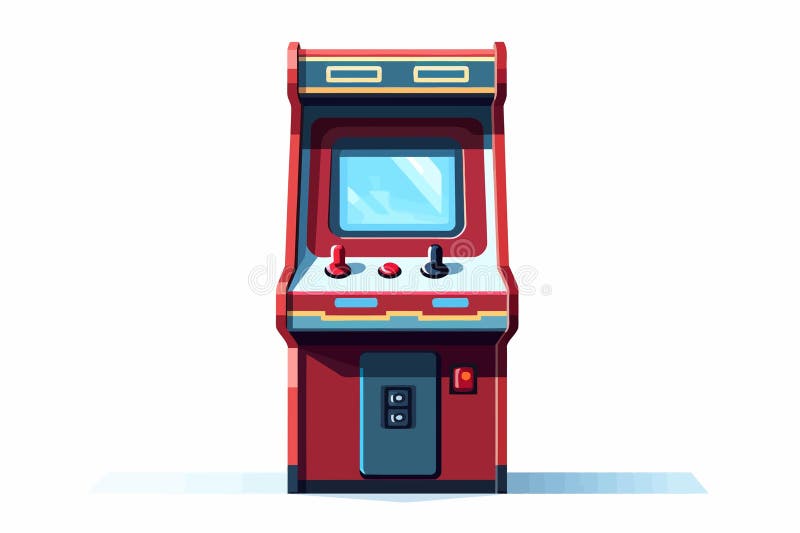 Retro Arcade Gaming Session Isolated Vector Style Illustration Stock ...