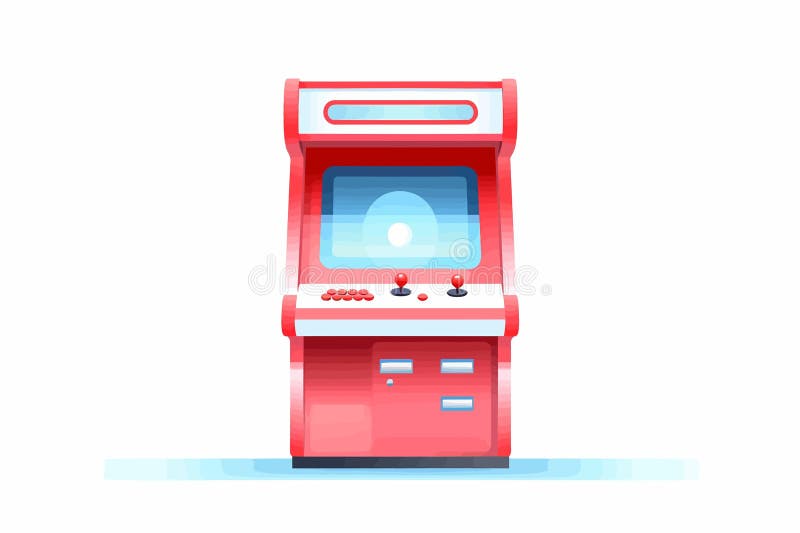 Retro Arcade Gaming Session Isolated Vector Style Illustration Stock ...