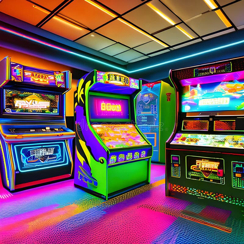 A Retro Arcade-inspired Digital Texture with Pixelated Characters and ...