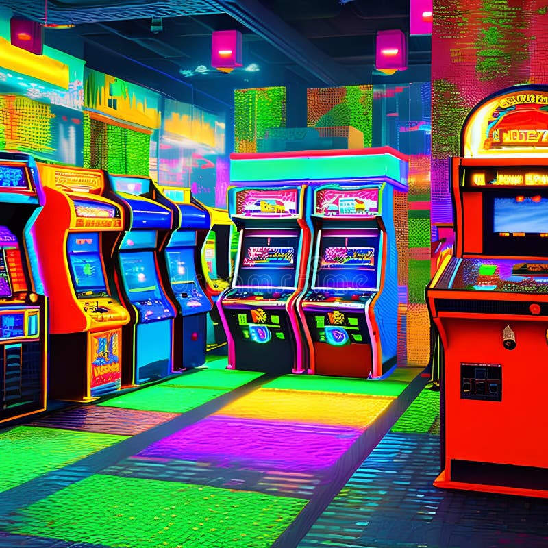 A Retro Arcade-inspired Digital Texture with Pixelated Characters and ...