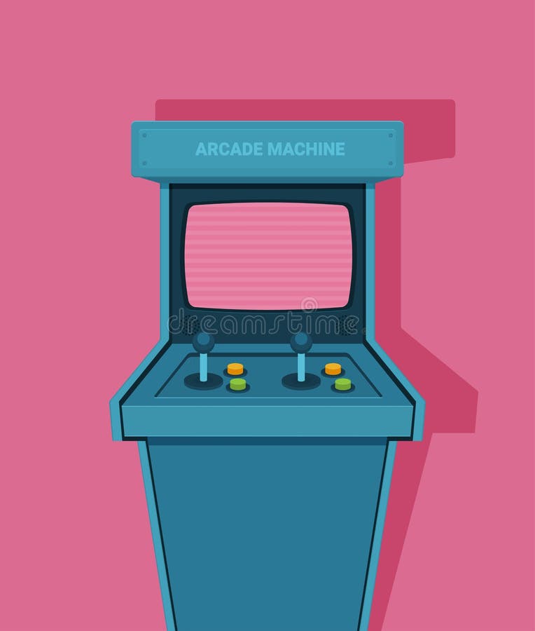 Retro Arcade Machine. Flat Style Vector Illustration Stock Vector ...