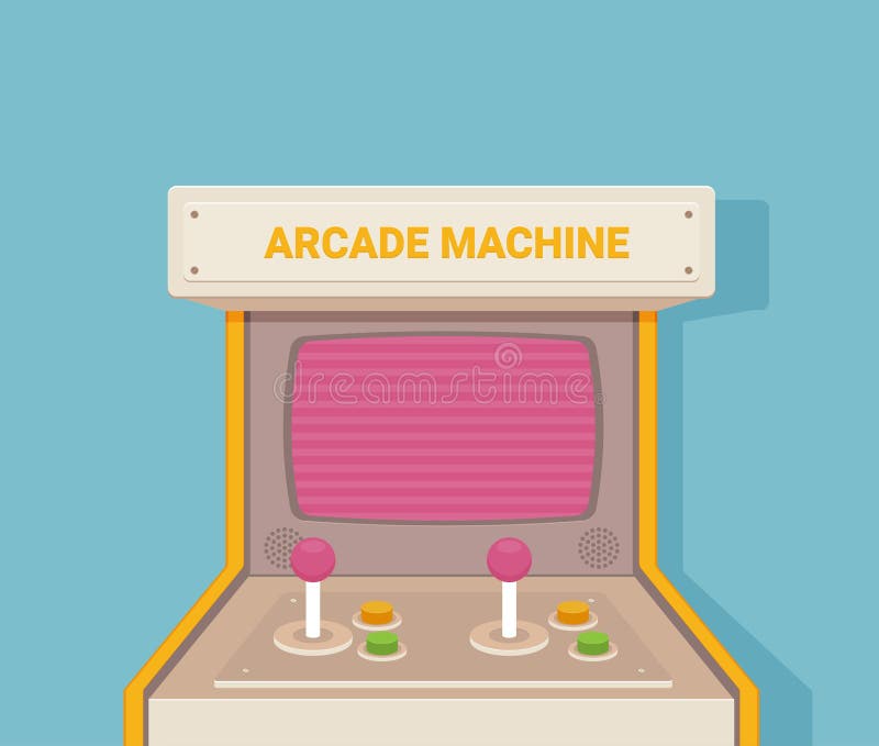 Retro Arcade Machine. Flat Style Vector Illustration Stock Illustration ...