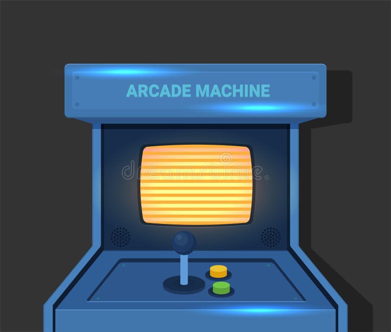 Retro Arcade Machine. Flat Style Vector Illustration Stock Vector ...