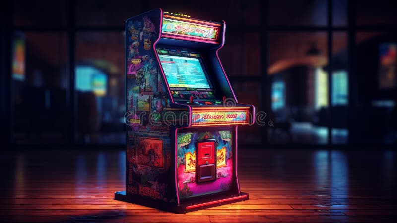 Retro Arcade Machine 80s. Generative AI Stock Illustration ...