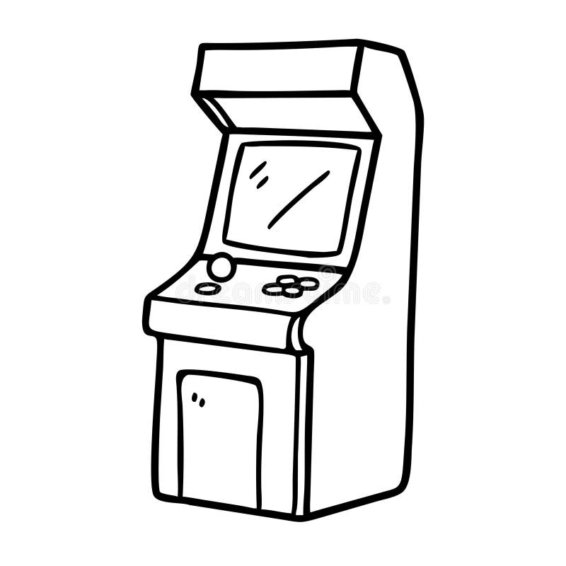 Retro Arcade Machine Vector Illustration for Vintage Gaming Nostalgia ...