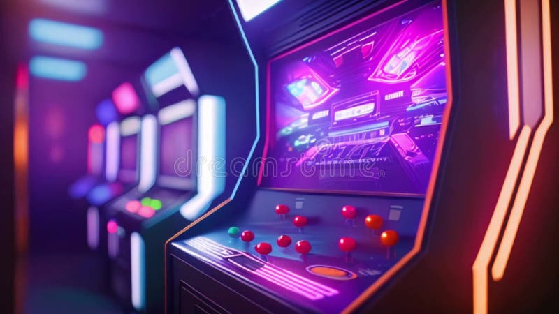 Retro Arcade Video Game Machine Stock Video - Video of game, computers ...