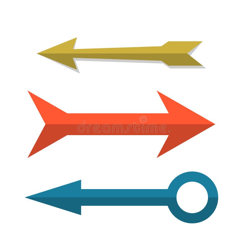 Retro Arrow Cursors Set in Flat Style Stock Vector - Illustration of ...